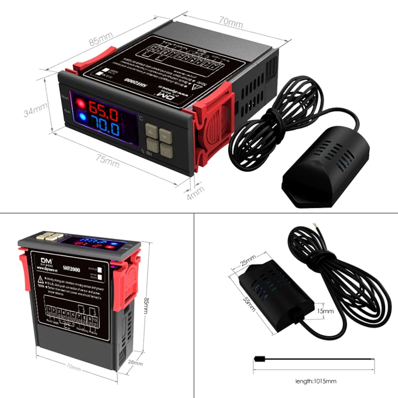 Controlador Temperatura / Umidade 110-220v Sht2000 - Mamoeiro