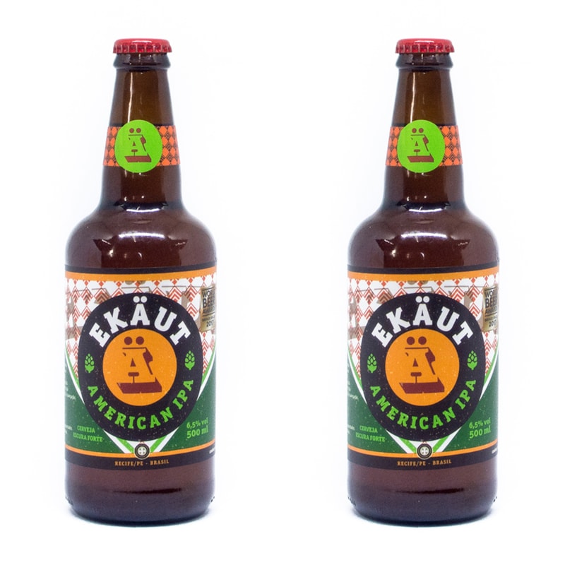 Kit 2 Und Cerveja Ekäut American Ipa Garrafa 500ml - Mamoeiro